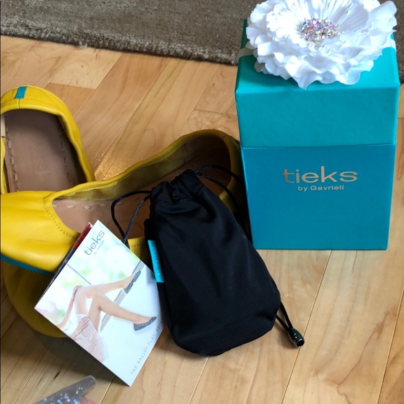 Tieks | Shoes | Mustard Yellow Tieks With Box And Contents | Poshmark